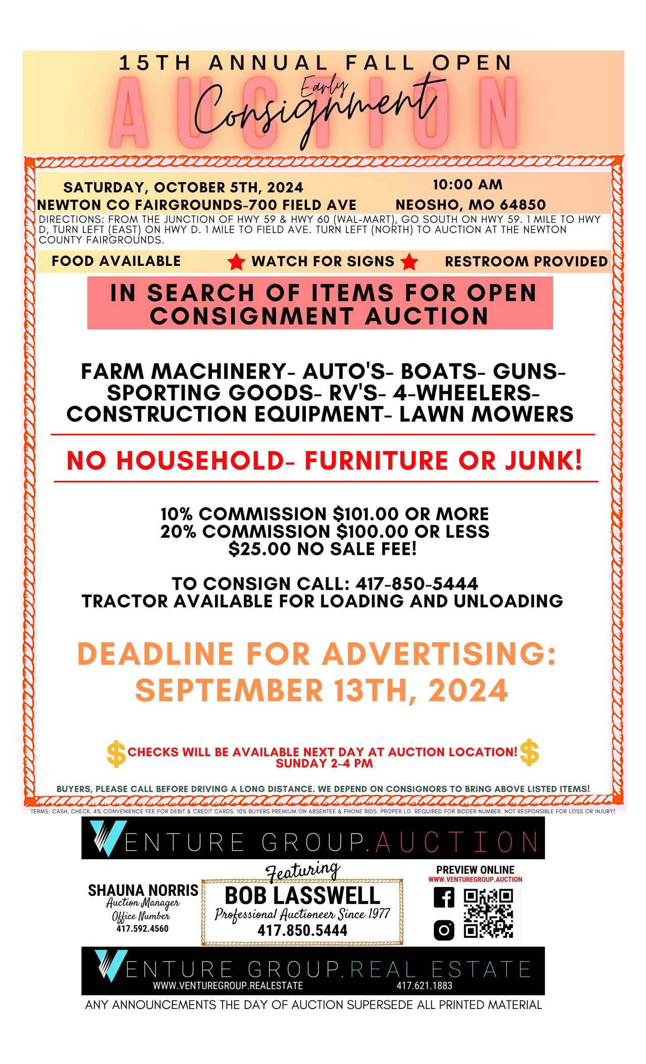 Venture Group - Auctions